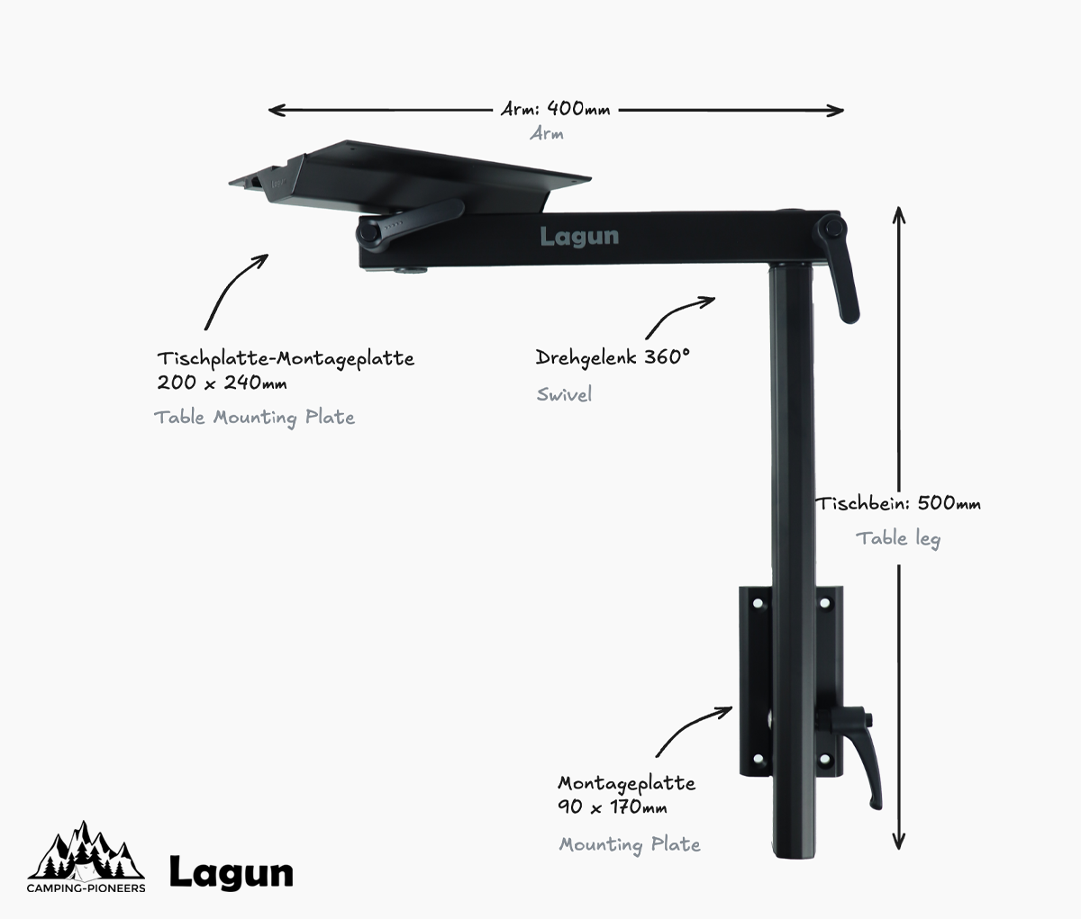 Lagun table frame - The popular table frame for boats, mobile homes and ...